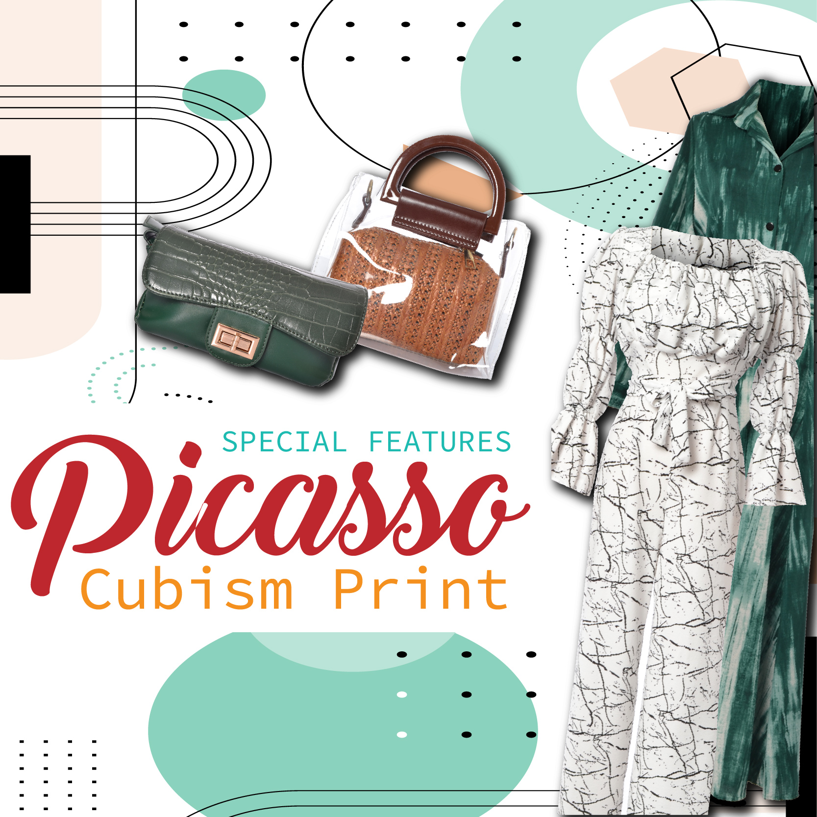 Picasso Cubism Print Outfits | KWC Fashion Wholesale