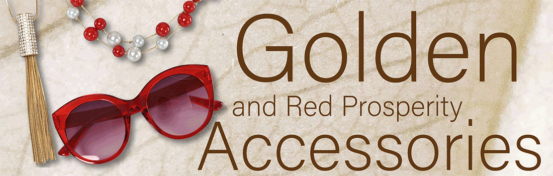 Prosperity Gold and Red Accessories | KWC Fashion Wholesale